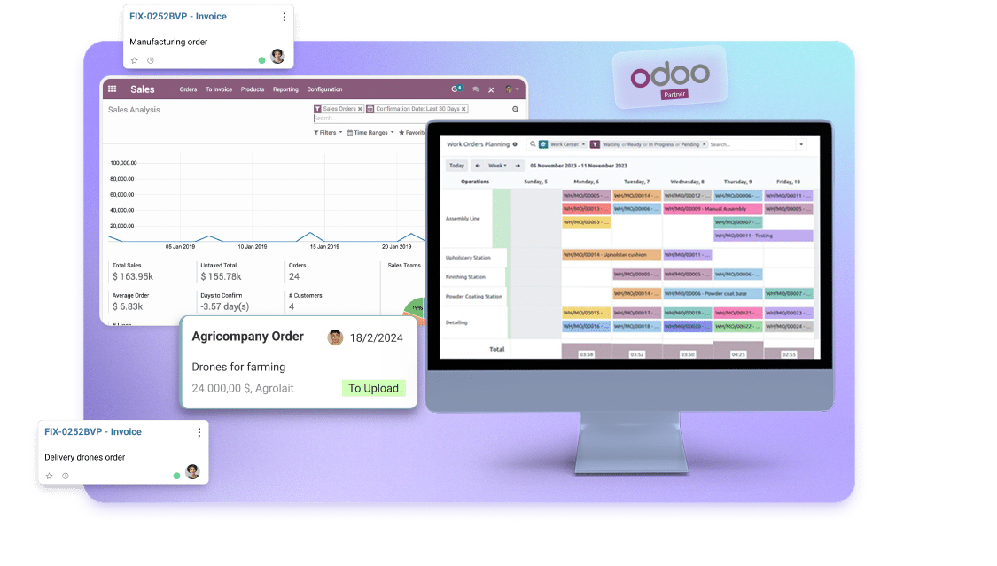 Manufacturing, Sales & Finance Odoo Case Study