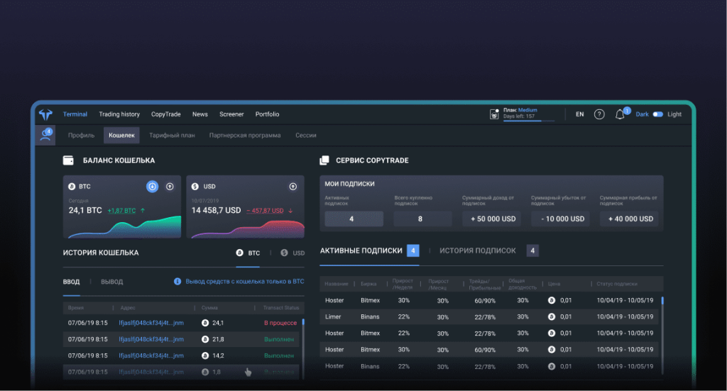 MS Trade – advanced cryptotrading terminal